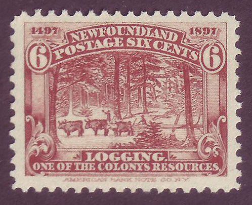 NF0662 Newfoundland # 66 VF MH Logging 1897 – Northwind Stamps