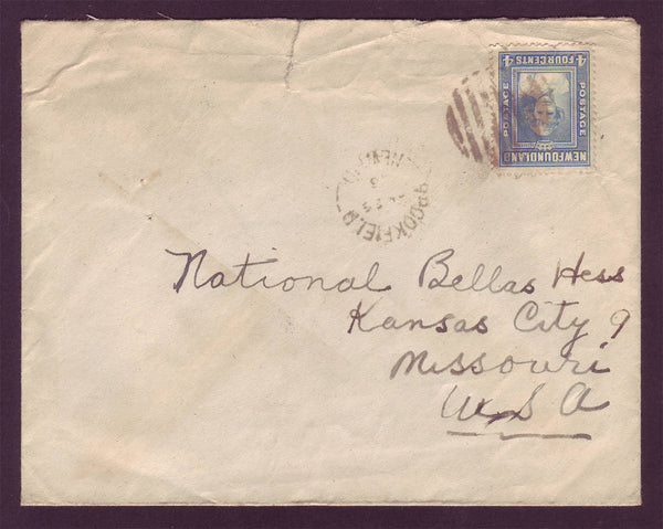Newfoundland Letter to USA 1943 - Bellas Hess Store – Northwind Stamps