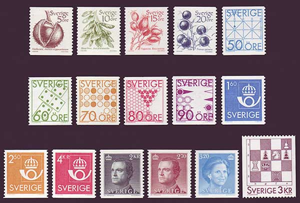 SW1430-451 Sweden Scott # 1430-45 MNH, Definitives 1983-85 – Northwind ...